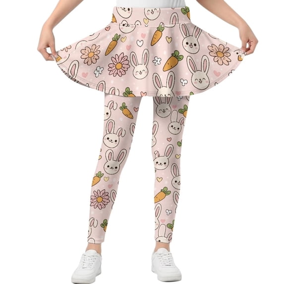 Renewold Girls School Uniform Pants with Ruffle Skirts Pleated Thermal ...