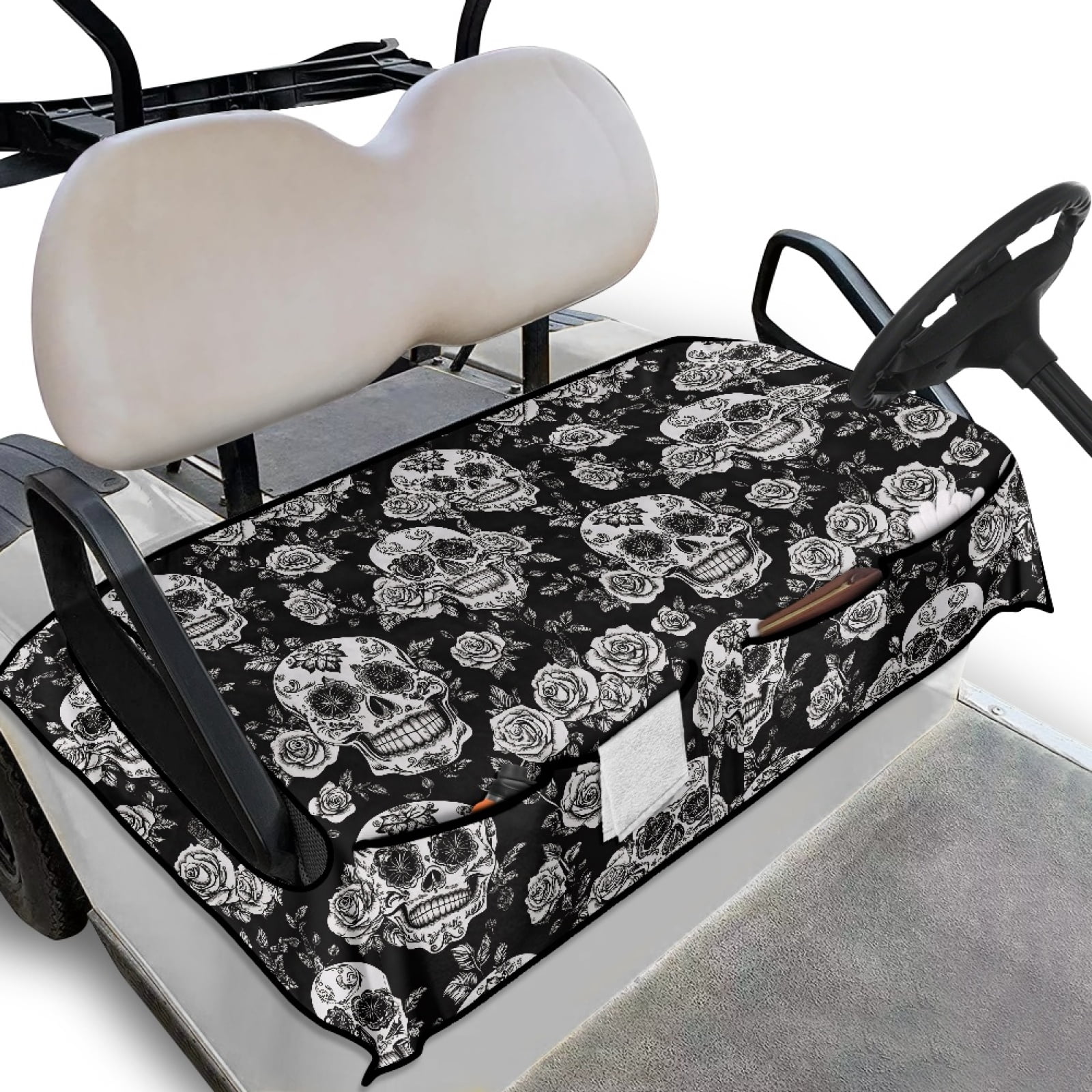 Renewold Golf Cart Seat Cover with 4 Pockets Comfort Sweat Absorption ...