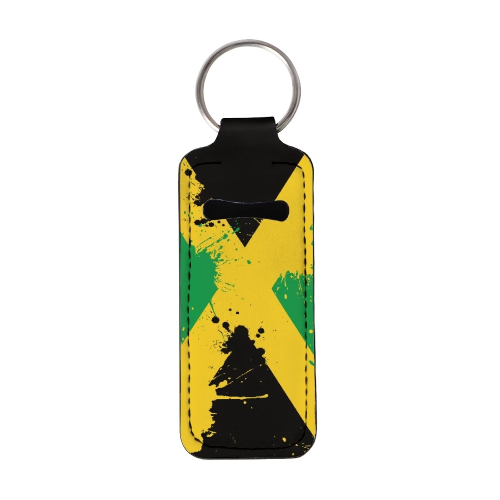 Renewold Jamaican Flag Chapstick Holder Key Chain Lightweight Lipstick ...