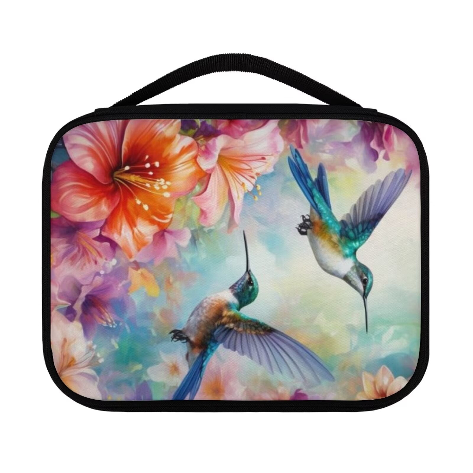 Renewold Large Bible Cover Case with Back Pockets Hummingbird Flower ...