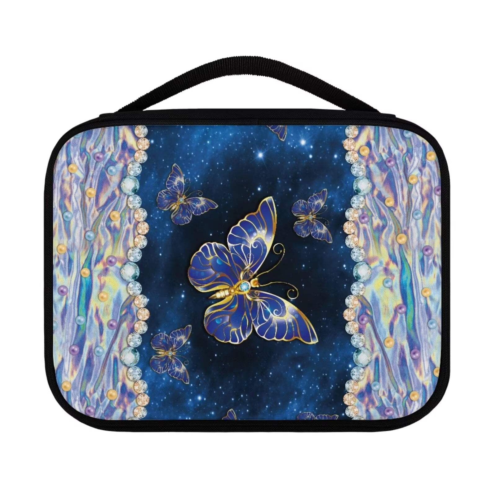 Renewold Large Capacity Blue Bible Cover Bag for Women Butterfly ...