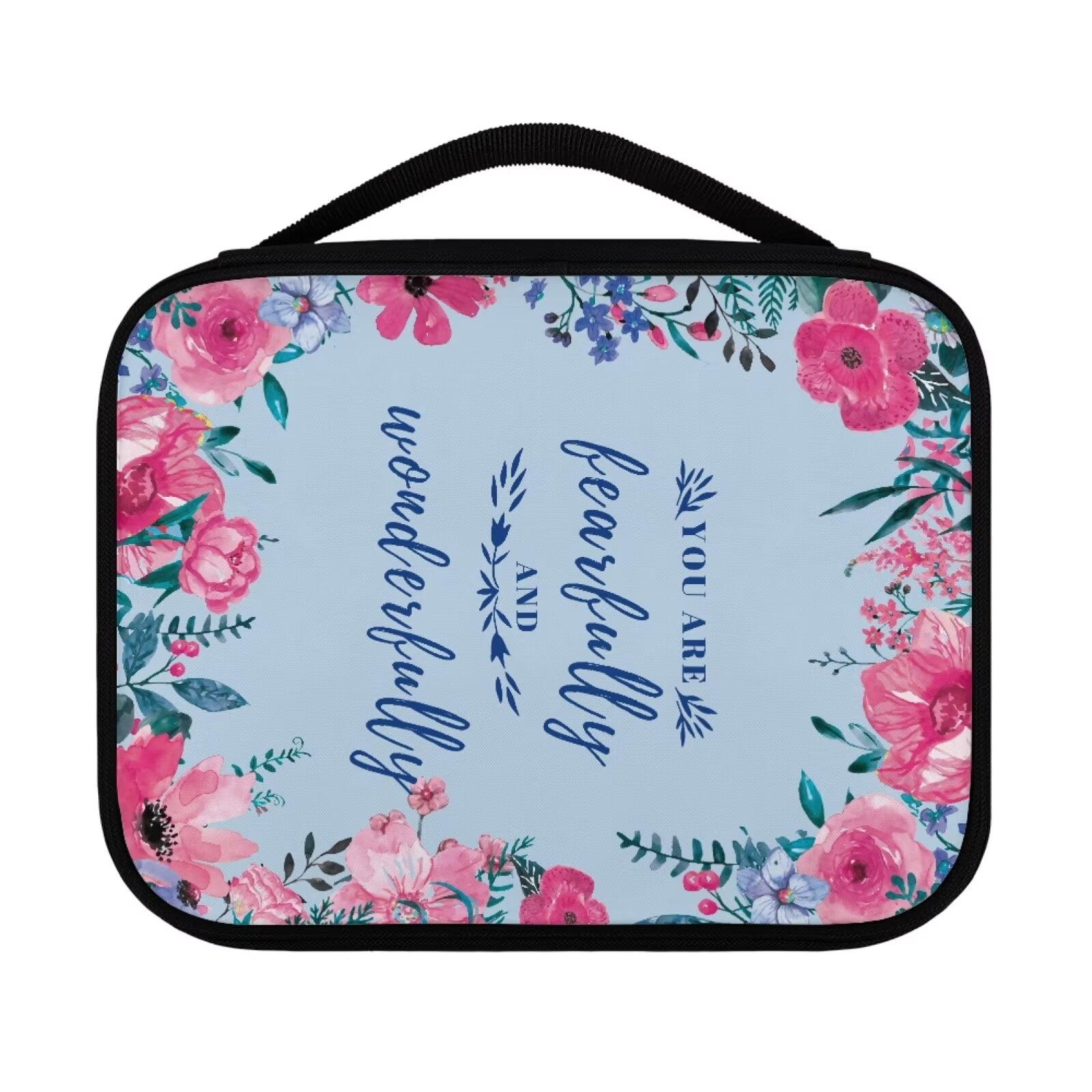 Renewold Lightweight Bible Cover Bag for Women Pink Flowers Bible ...