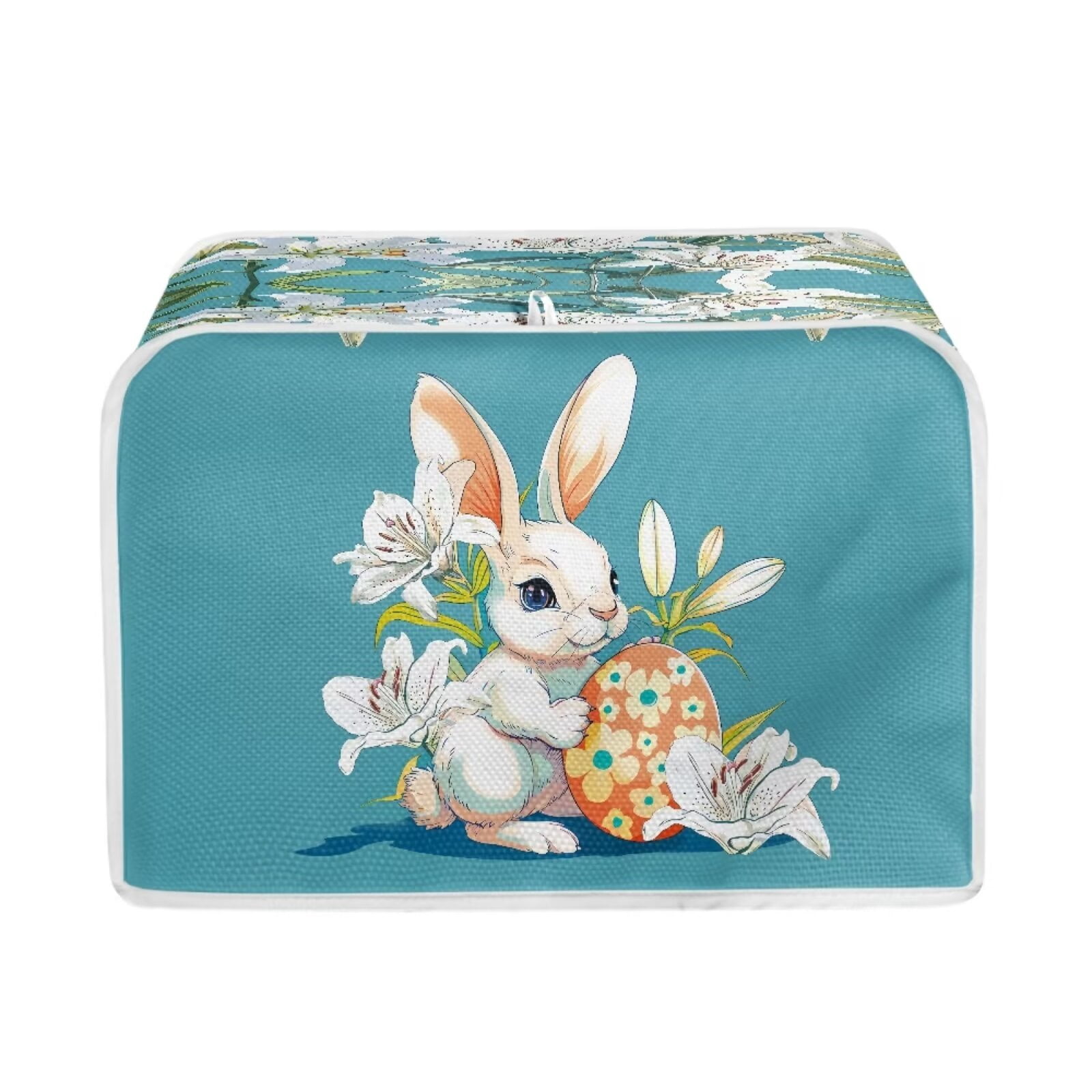 Renewold Lily Flower Rabbit Toaster Cover 4 Slice for Home Easter Gifts ...