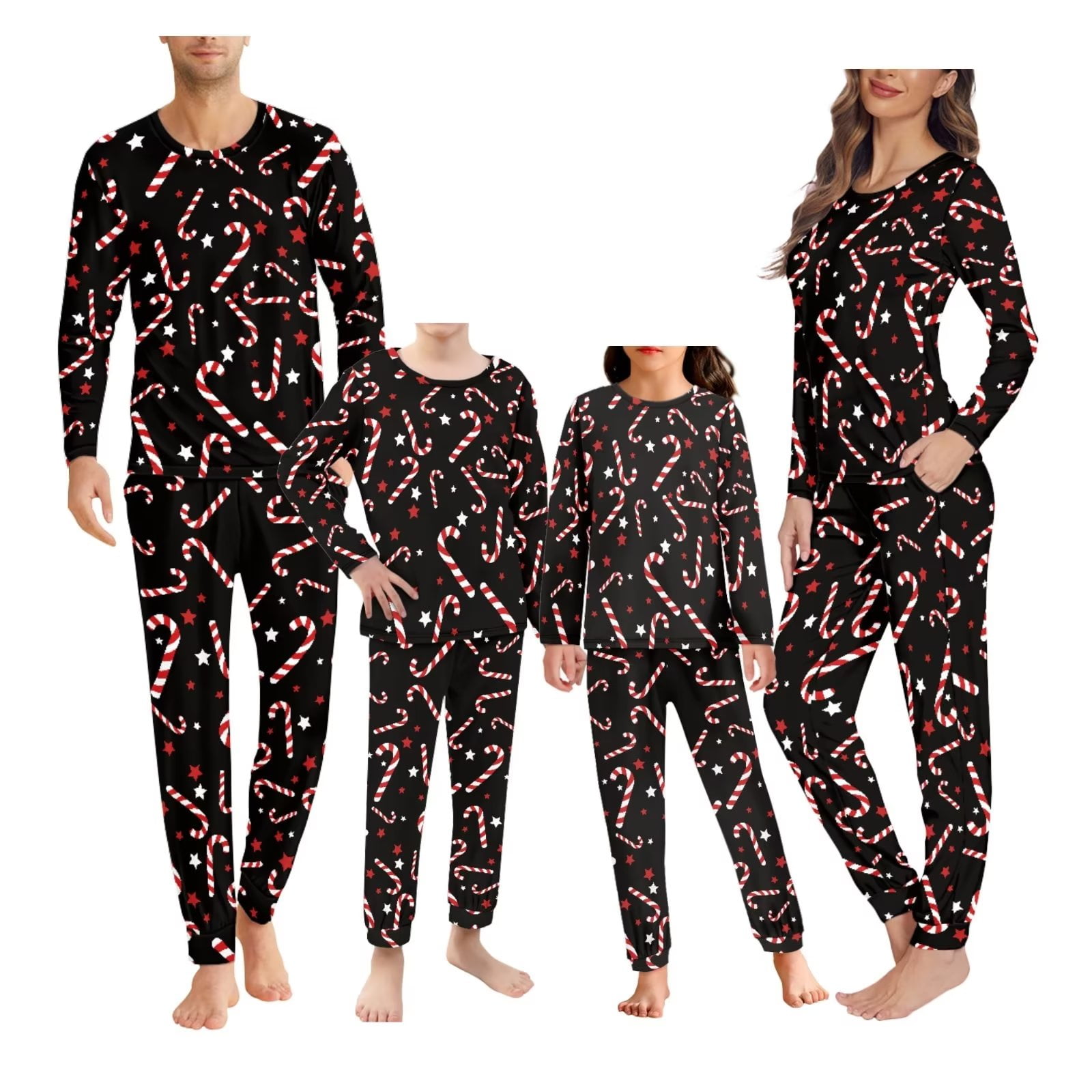 Renewold Matching Pajama Sets for Family Christmas Long Sleeve T-Shirt ...