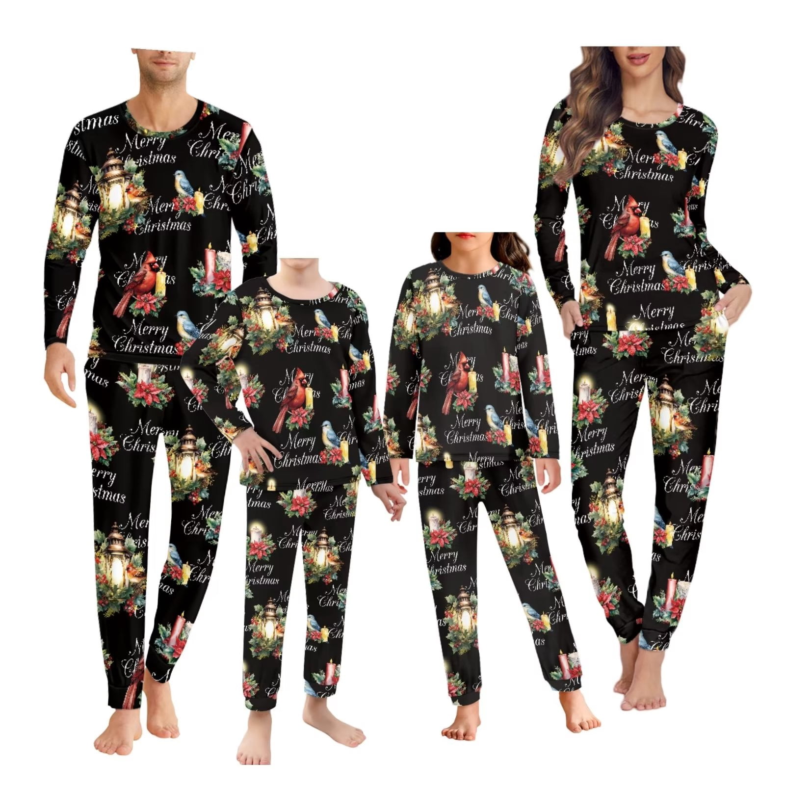 Renewold Matching Pajamas Set for Family Northern Cardinal Hummingbird ...