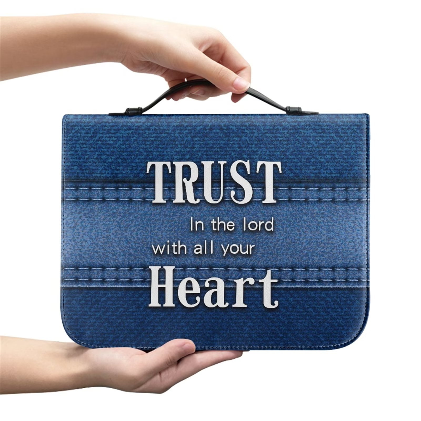 Renewold PU Leather Bible Cover for Women Trust in The Lord with All ...