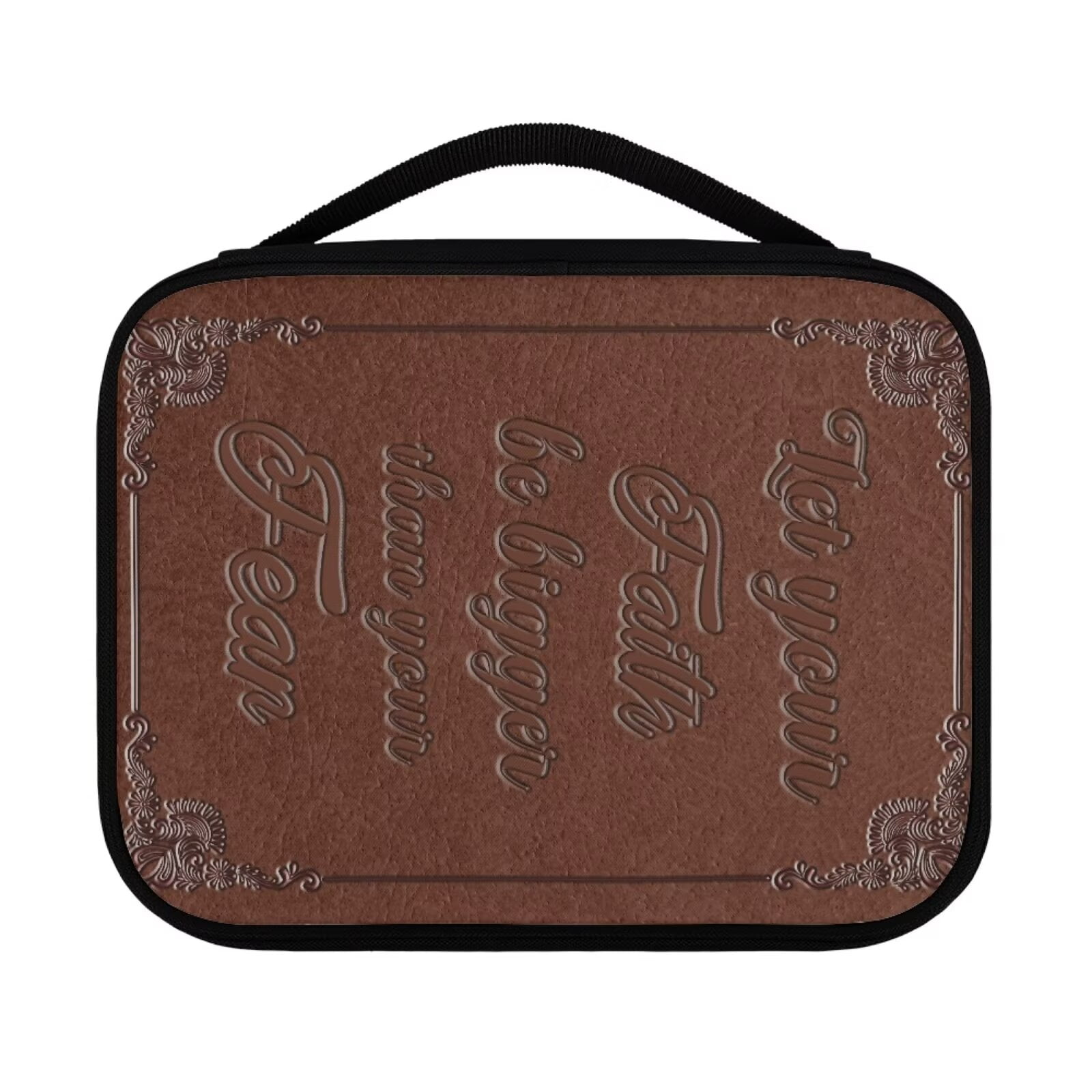 Renewold Portable Brown Bible Tote Bags with Zipper Let Your Faith Be ...