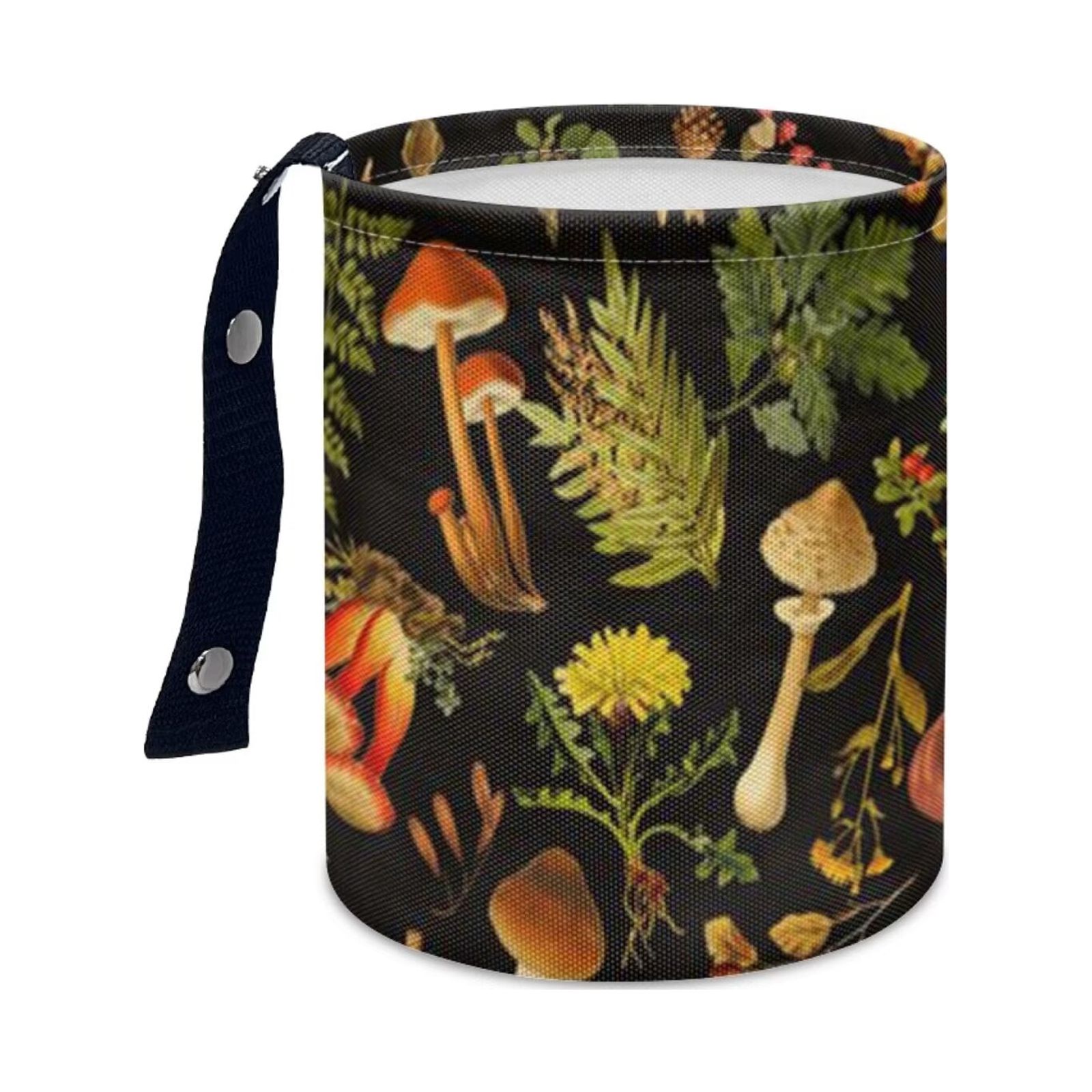 Renewold Portable Car Garbage Can with Adjustable Strap Mushoom Leaf ...