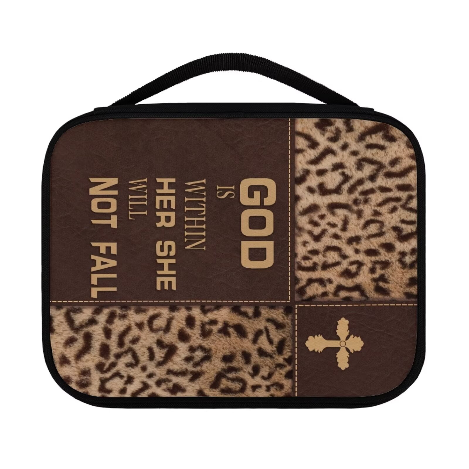 Renewold Reusable Bible Bags and Totes for Men Leopard Print Cross ...