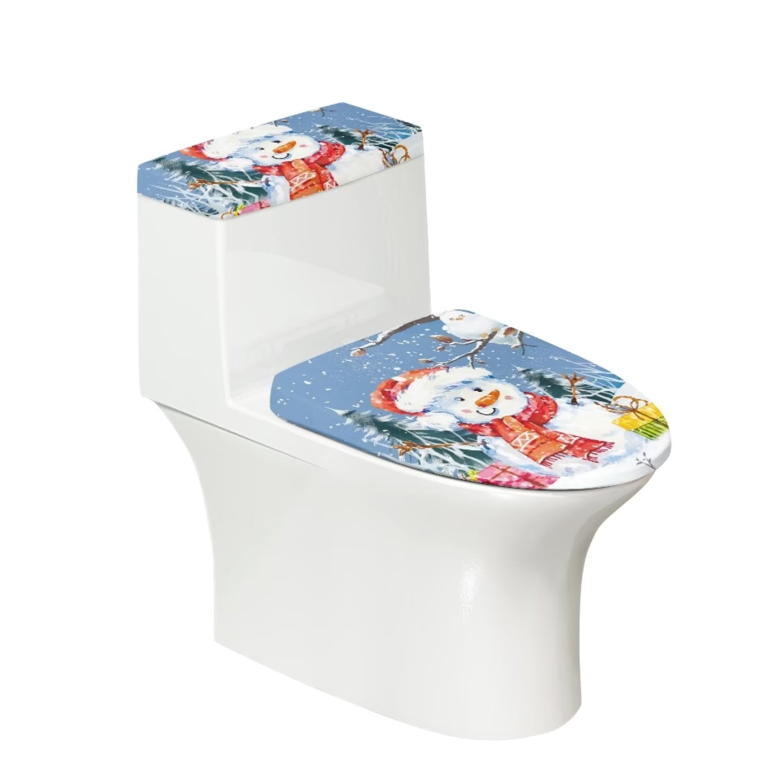 Renewold Snowman Toilet Seat Covers for Bathroom 2 Pieces Christmas ...