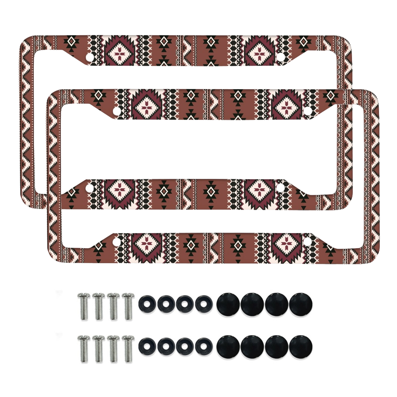 Renewold Southwest American Tribal Brown Auto License Plates Frame for ...