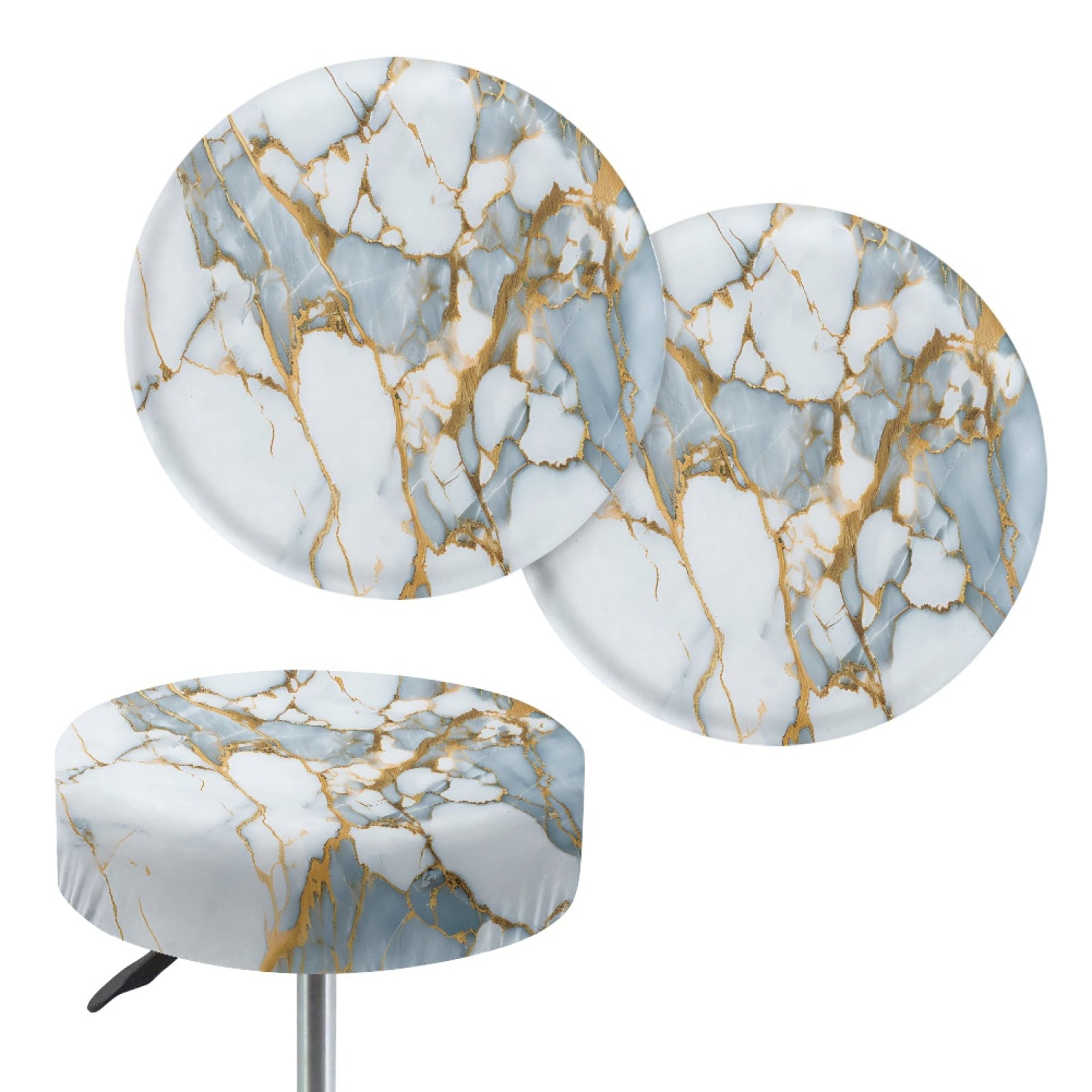 Renewold Stool Covers Round Breathable Bar Stool Cover Vanity Seat ...