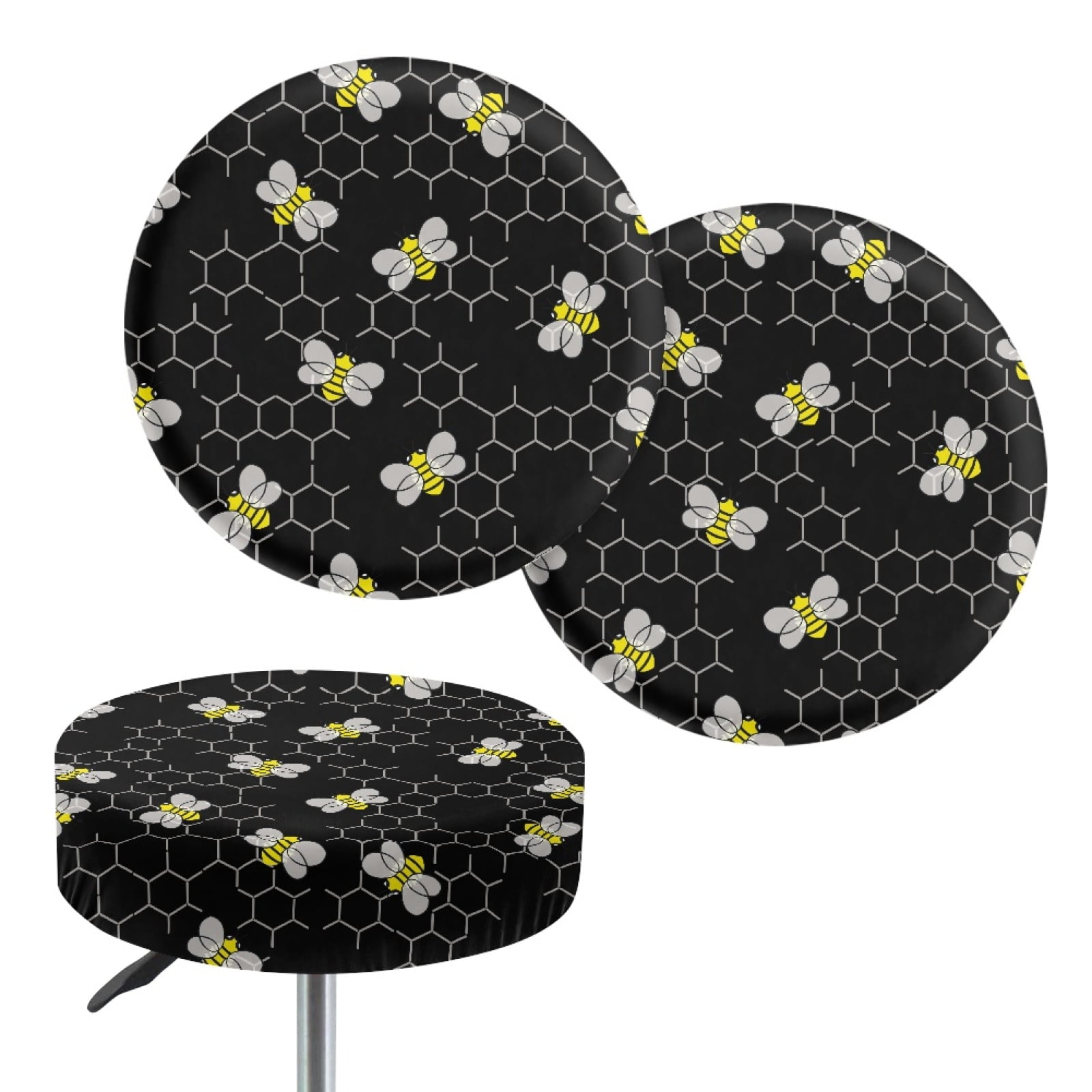 Renewold Stool Covers Washable Round Bar Stool Slipcovers Anti-Slip ...