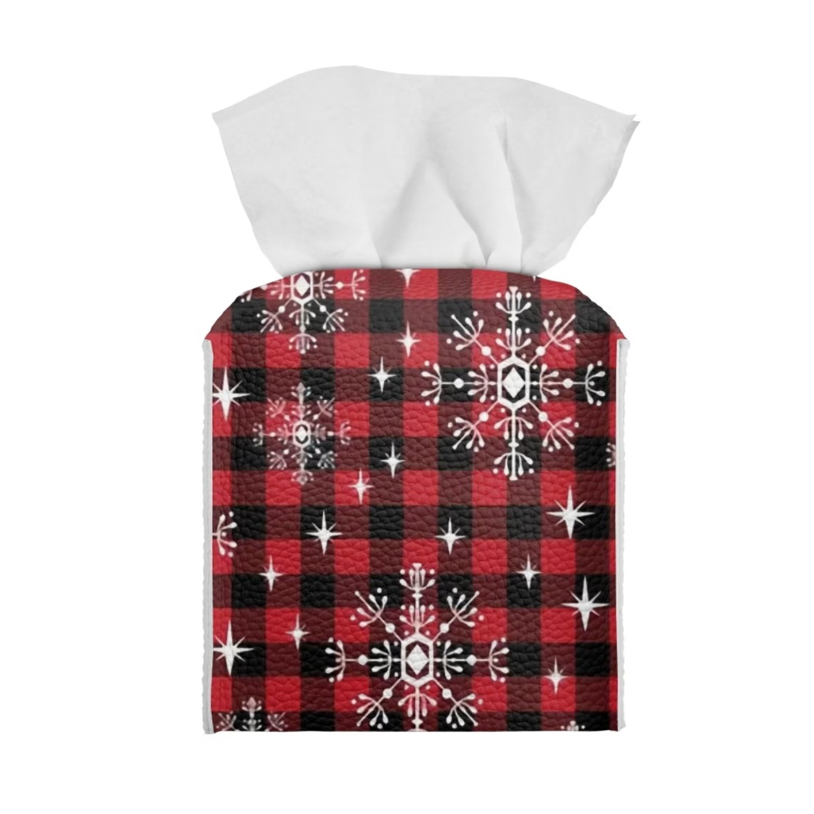 Renewold Sturdy and Stylish Tissue Box Holder Christmas Snowflake PU ...