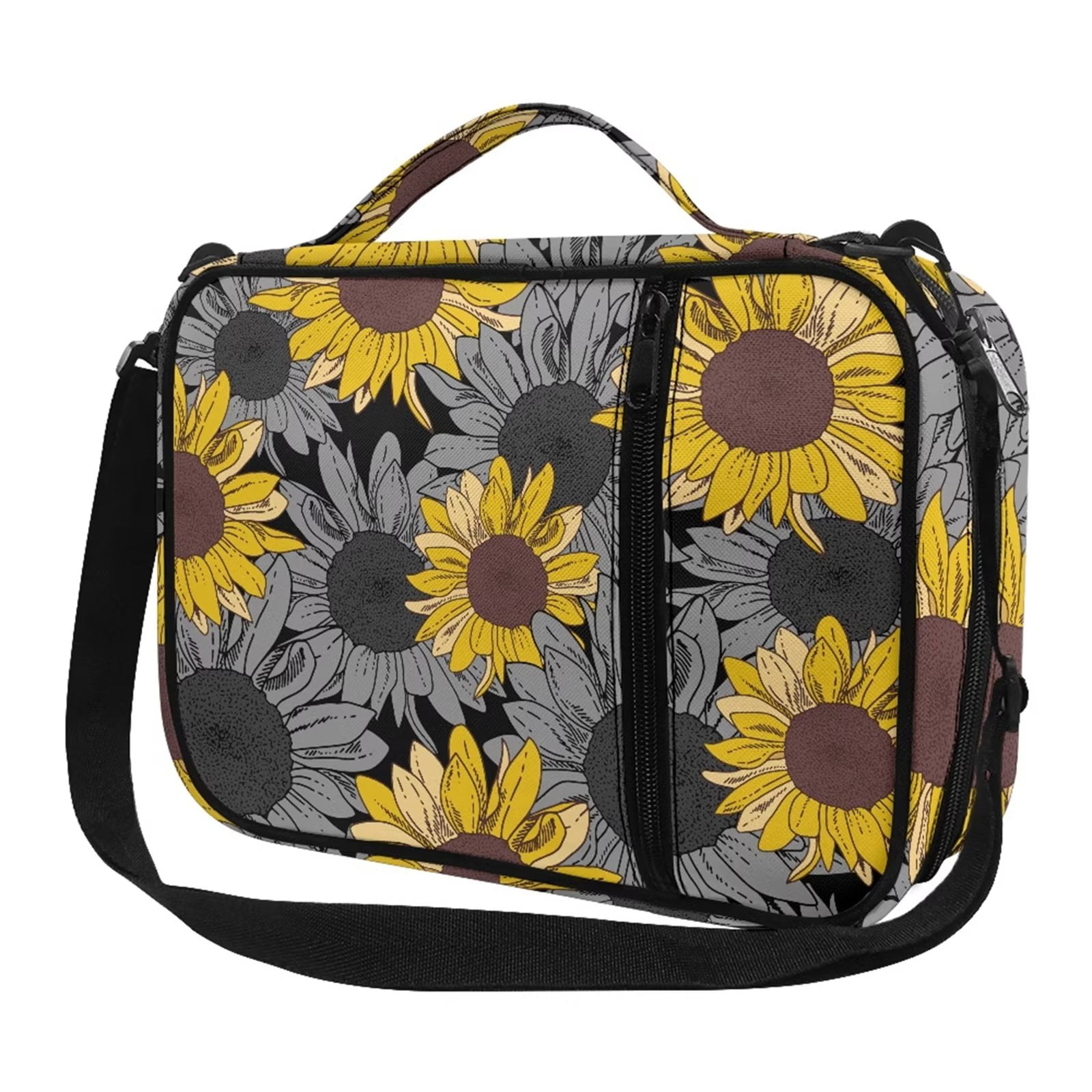 Renewold Sunflower Bible Cover with Shoulder Strap for Women Book Case Handbag Carrying Case ...