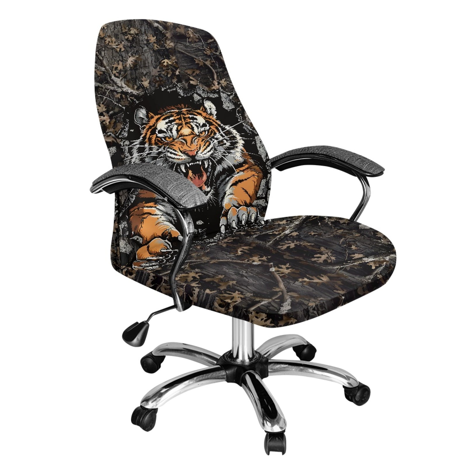 Renewold Tiger Camo Hunting Forest Office Chair Cover Universal ...