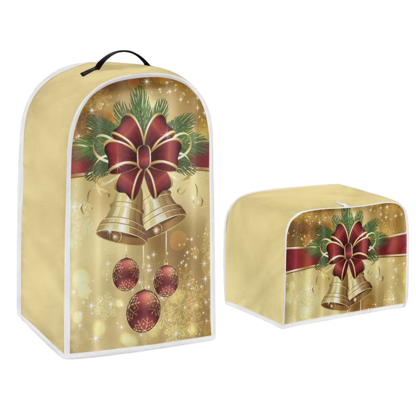 Renewold Toaster Cover 2 Slice and Blender Cover Christmas Bell Ball ...