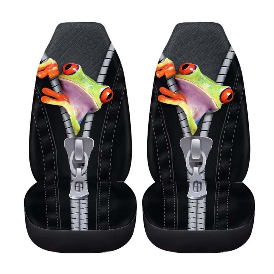 Renewold Zipper Frog Car Seat Covers Non-Slip Automotive Seat Cover ...