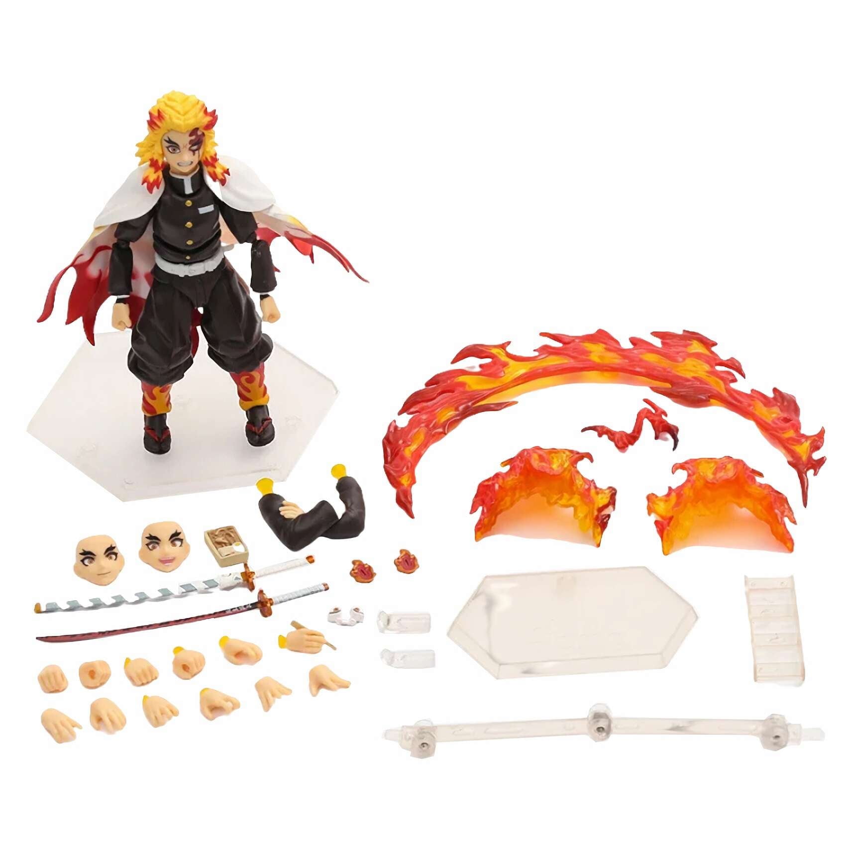 Rengoku Kyoujurou Action Figure Demon Slayers Figma553 5-Inch Moveable ...