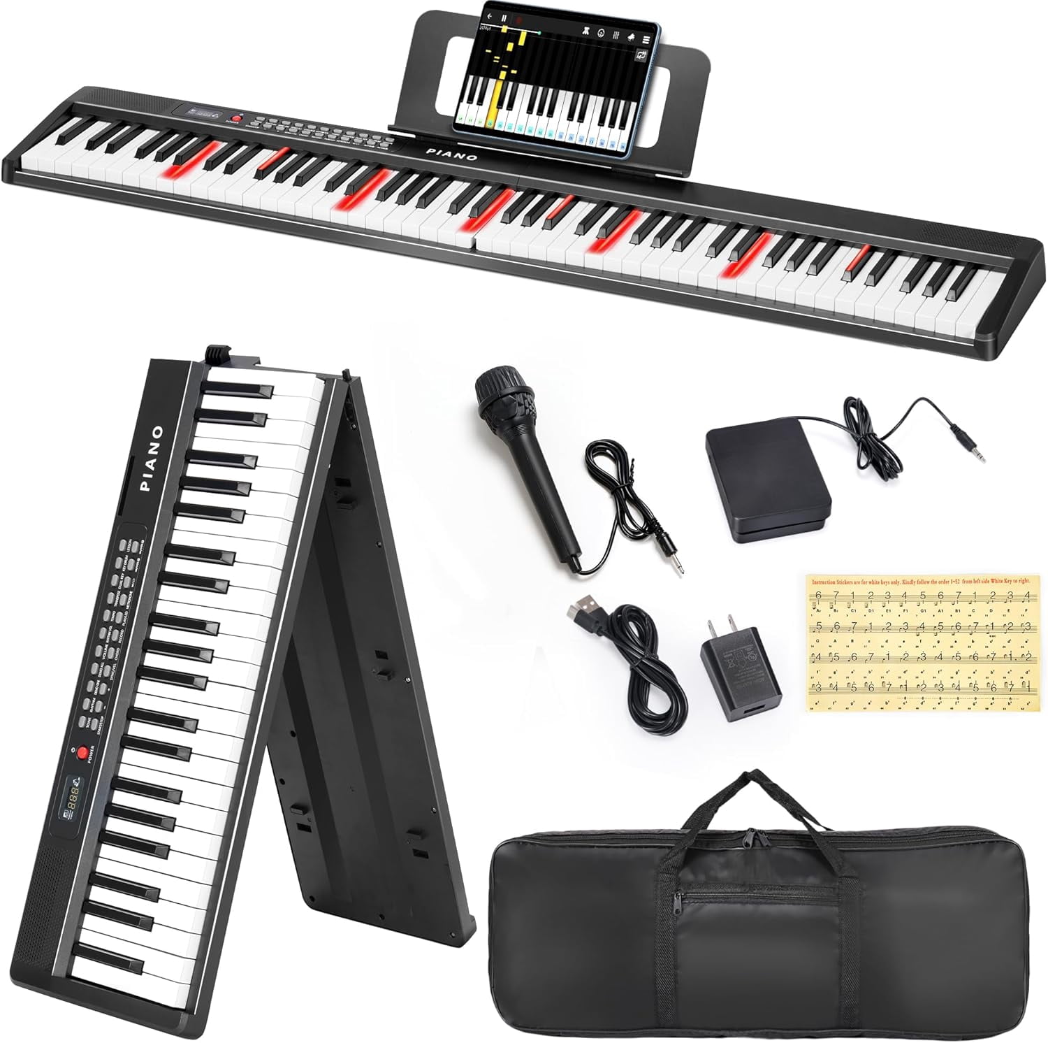 Rengue Keyboard Piano, Beginner Electronic With Teaching Mode, 150 Demo...