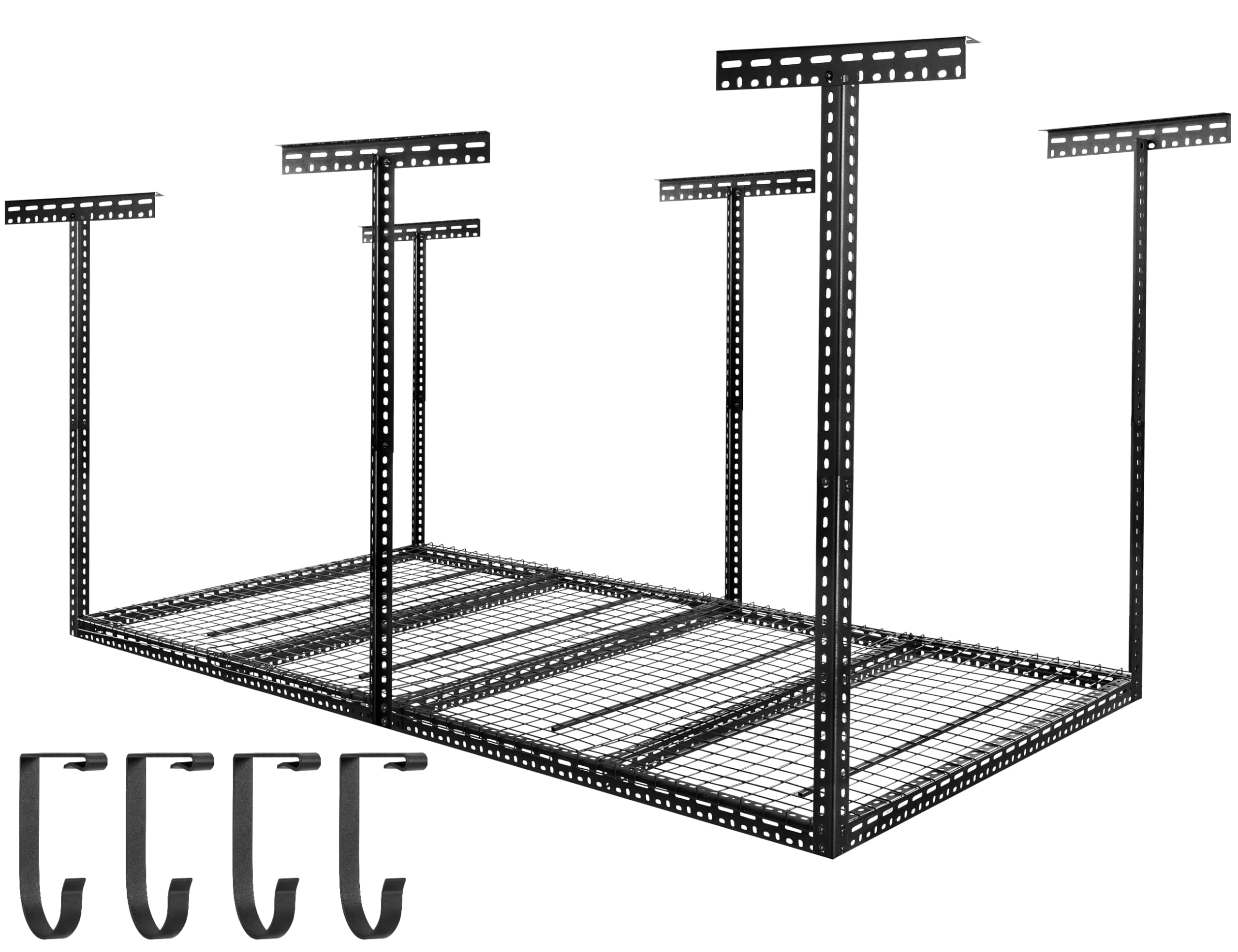 Rengue Overhead Garage Storage Rack 4 x 8FT Adjustable Height Garage ...