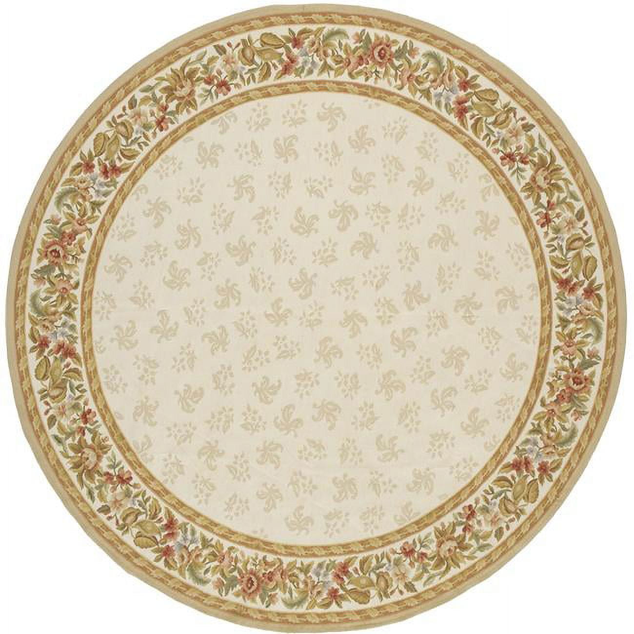 Rennes Flat Woven Round Area Rug - Ivory & Ivory - 14 x 14 ft ...