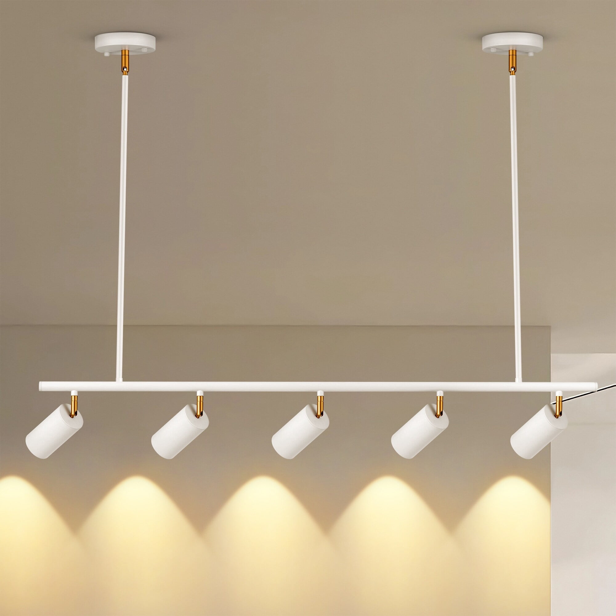 Rennnsan 5-Light Modern Farmhouse Linear Swivel Track Lighting ...