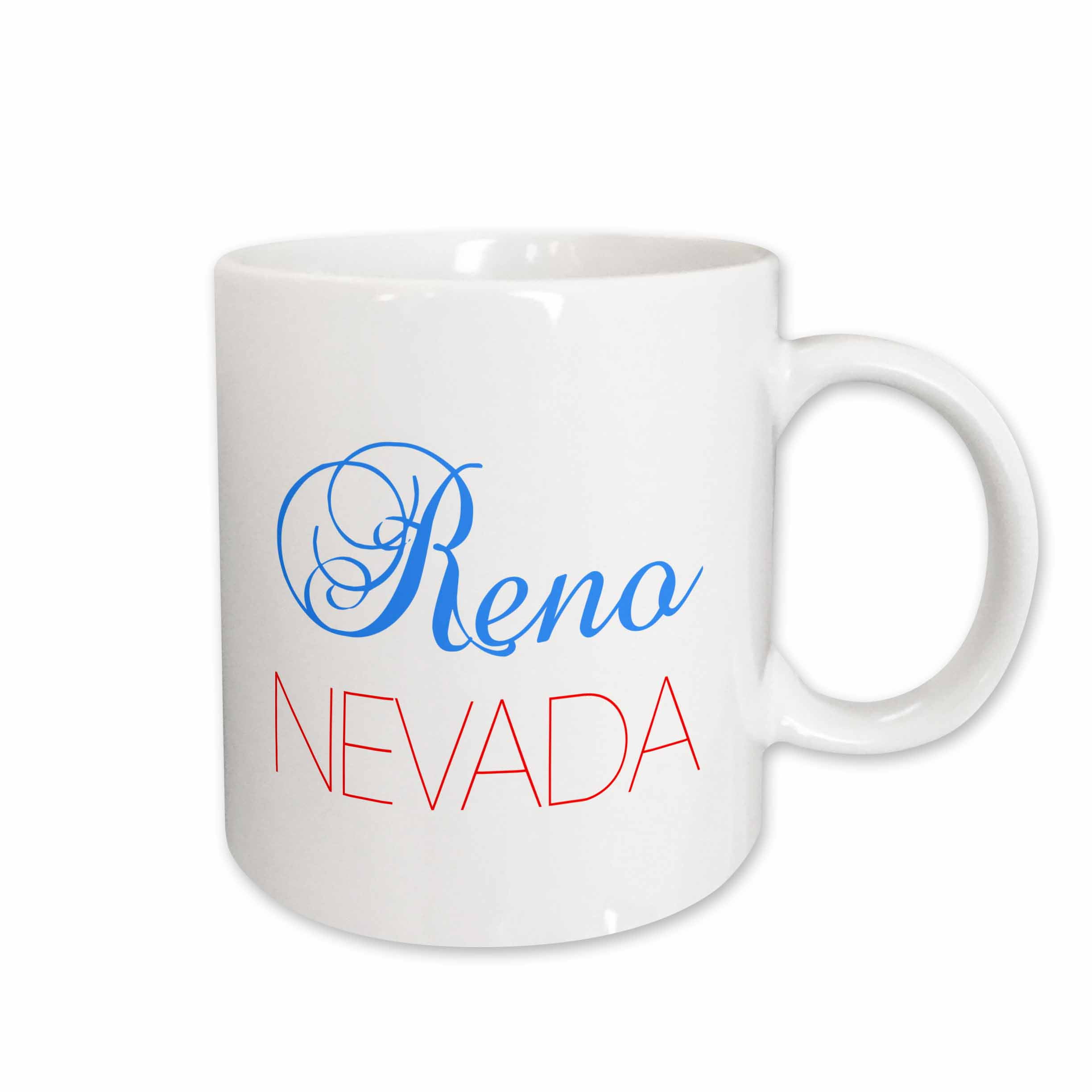3drose, Reno, Nevada Blue, Red Text. Patriotic Usa Home Town Design ...