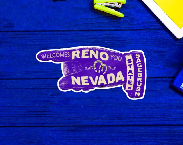 Reno Nevada Travel Good Luck Sagebrush State Lake Tahoe Sticker Phone ...