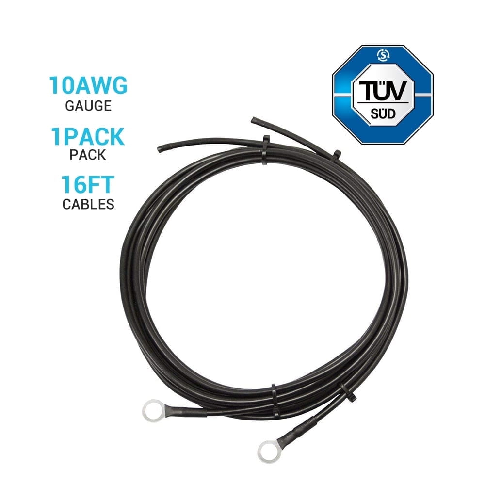 Renogy 16ft 10AWG Wire Copper Solar Tray Cables for Connecting Charge ...