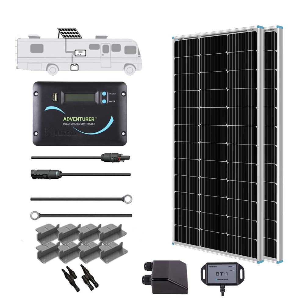 Renogy RV Solar Panel Kit, 200W 12V Monocrystalline Solar Panel with ...