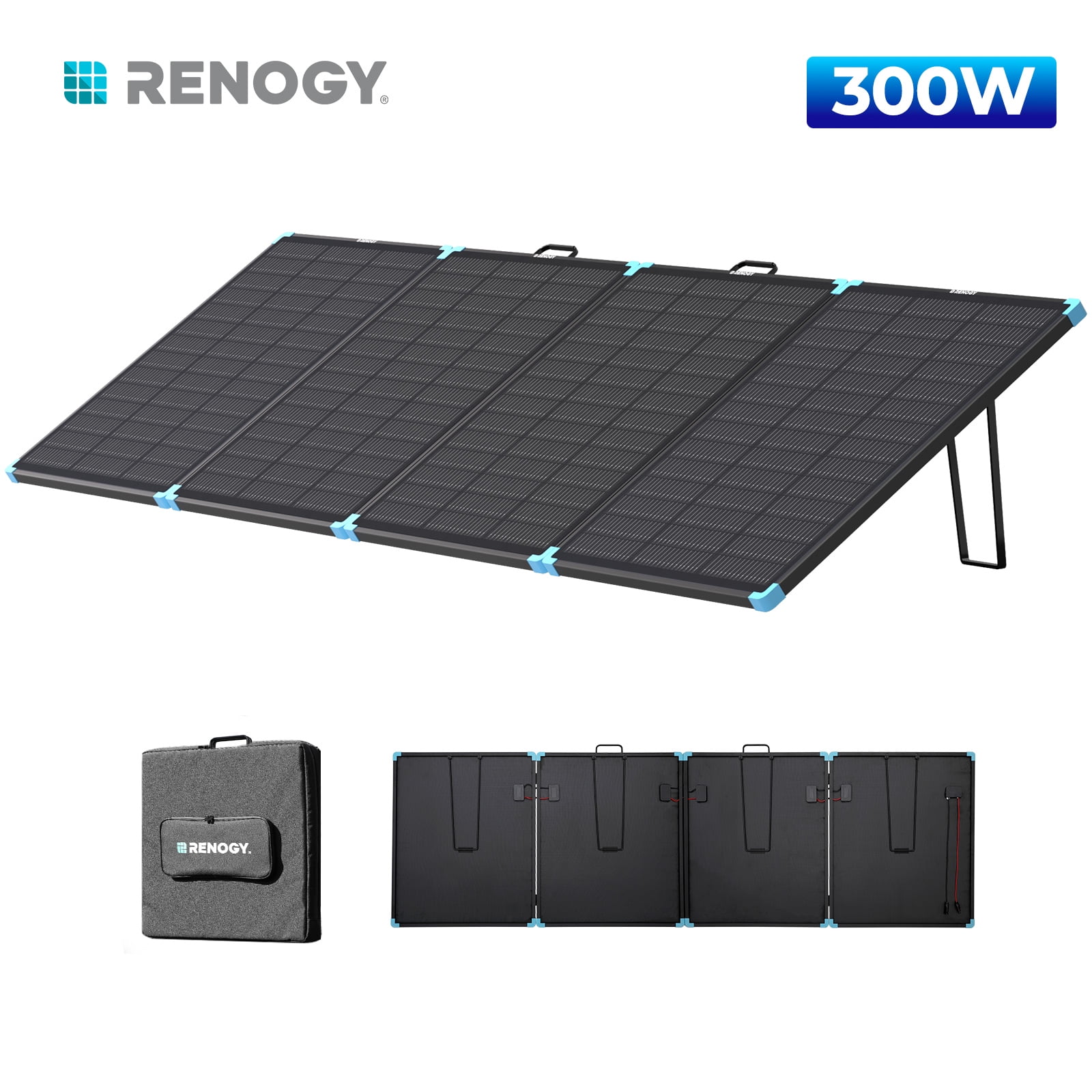 Renogy 16BB Solar Panel 220W, Portable Solar Panel for RV, Camping, Off ...