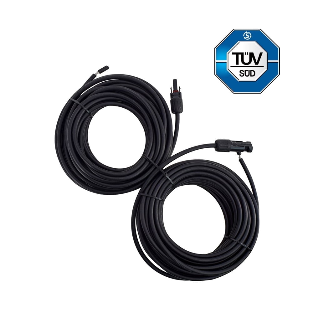 Renogy 40Ft 10AWG Solar Panel Extension Cable, black - Walmart.com