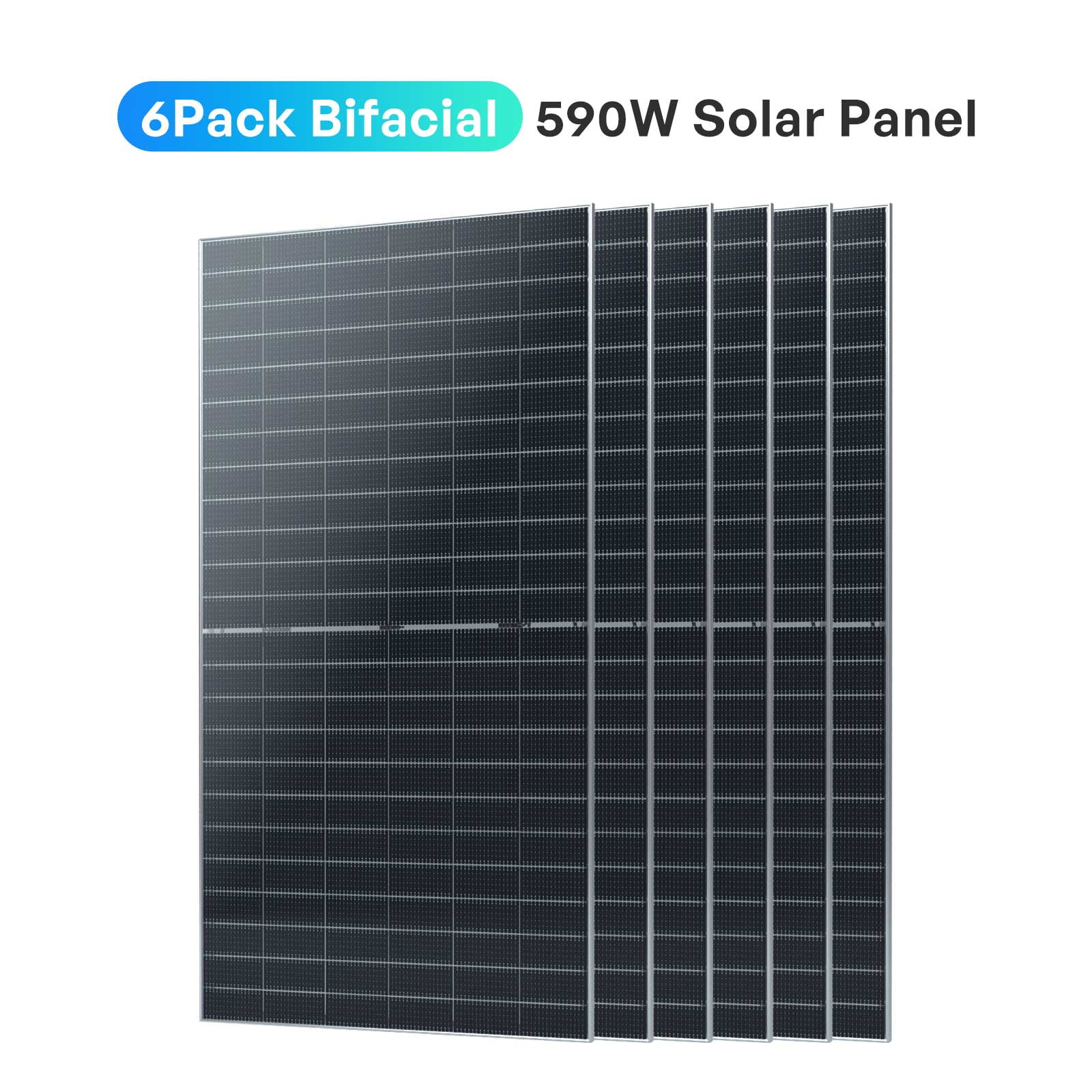 Renogy 6pcs 590 Watt Solar Panel, 12V/24V Bifacial N-Type ...