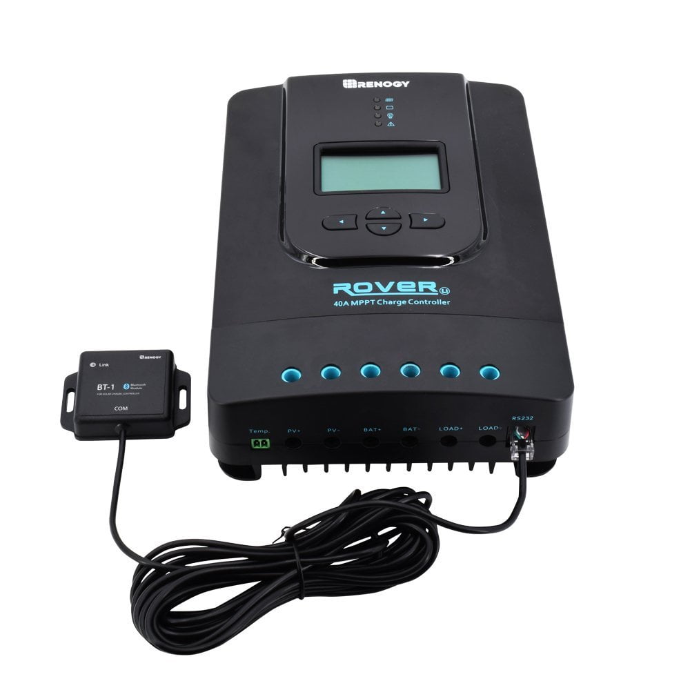 Renogy Li Rover 40A MPPT Controller with 12V/24V DC, Bluetooth & LCD ...