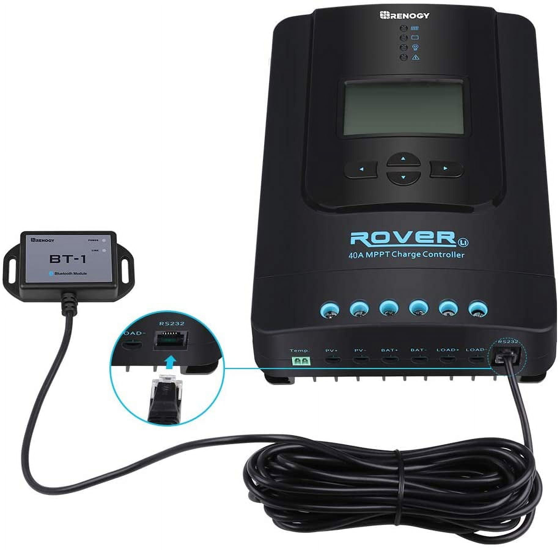 Renogy Advanced Rover Li 40 Amp 12V/24V DC Input MPPT Solar Charge ...