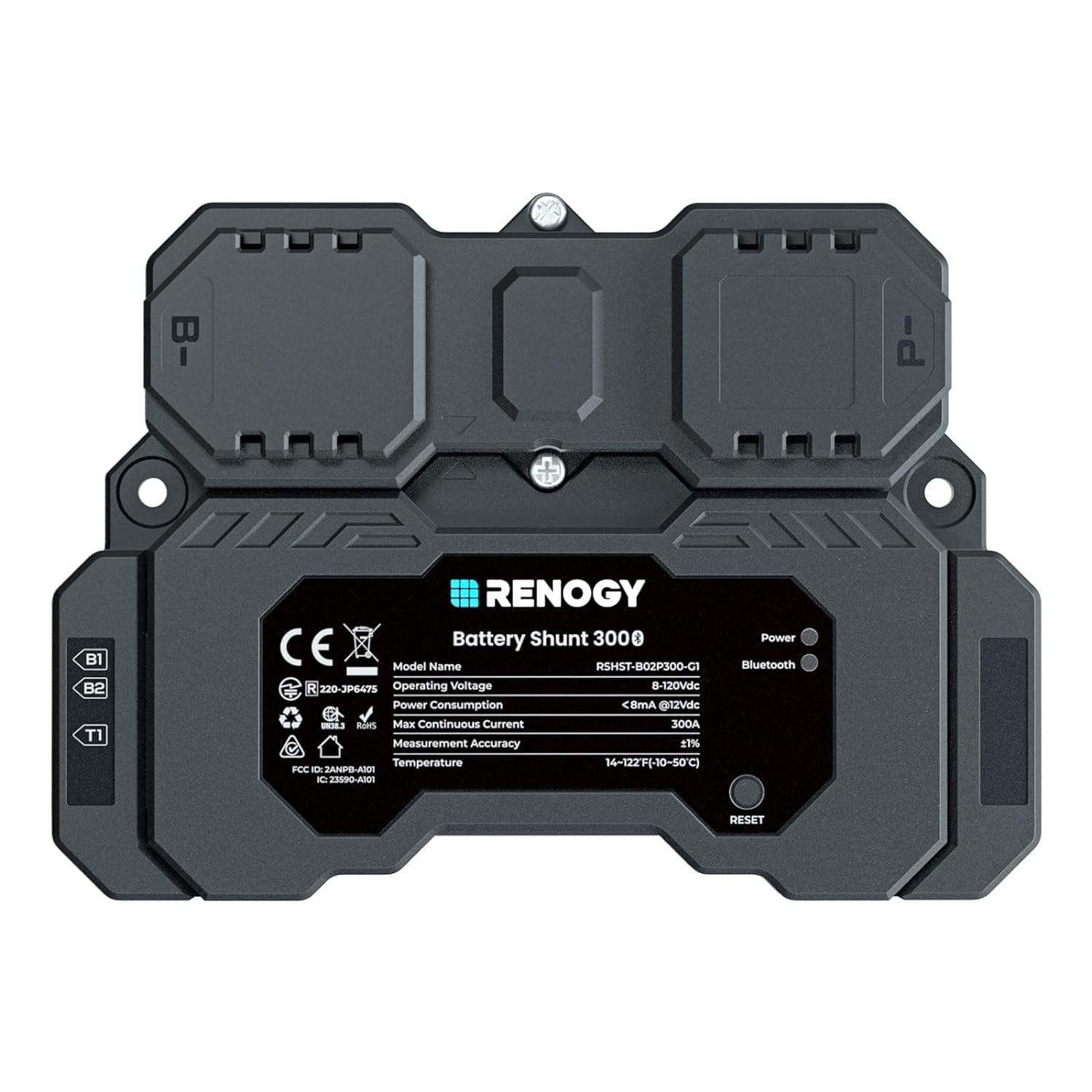 Renogy Battery Shunt 300, Remote Battery Monitoring, Range 8V-120V up ...