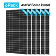 Renogy 6-Pack 450W Bifacial Monocrystalline Solar Panels, 12/24V PV ...