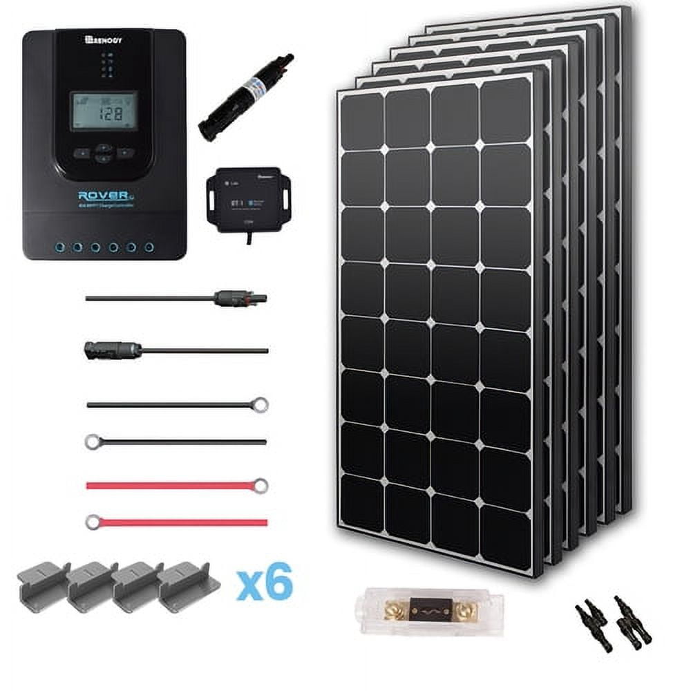 Renogy New 600 Watt 24 Volt Solar Premium Kit with Eclipse Solar Panel ...