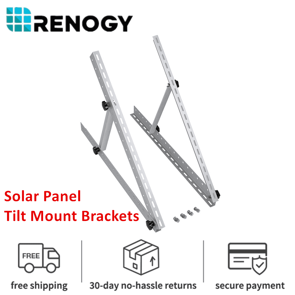 Renogy Solar Panel RV ti/lt Mount Brackets Rooftop Flat Surface ...