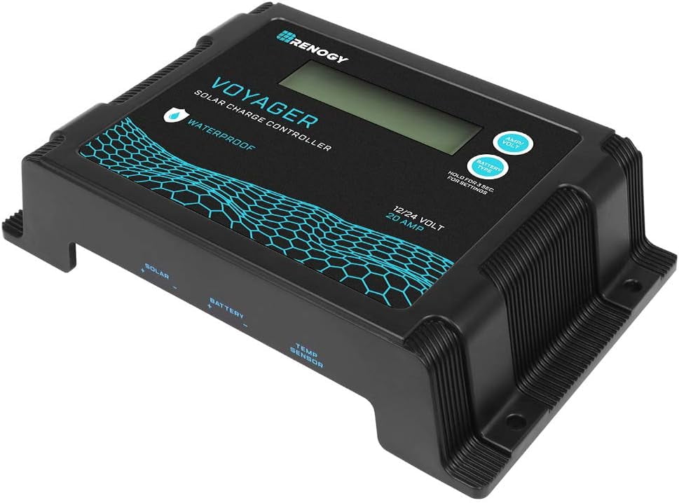 Renogy Voyager 20A 12V/24V PWM Waterproof Solar Charge Controller w ...