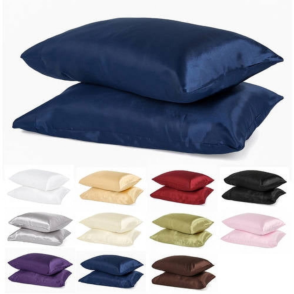 Renoir Fashion Super Soft Satin Pillowcases (a pair/package) - Walmart.com