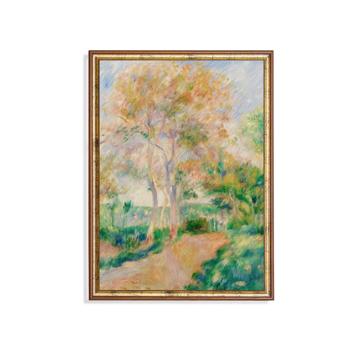 Renoir Impressionist Garden Path Vintage Tree Landscape UNFRAMED Poster ...
