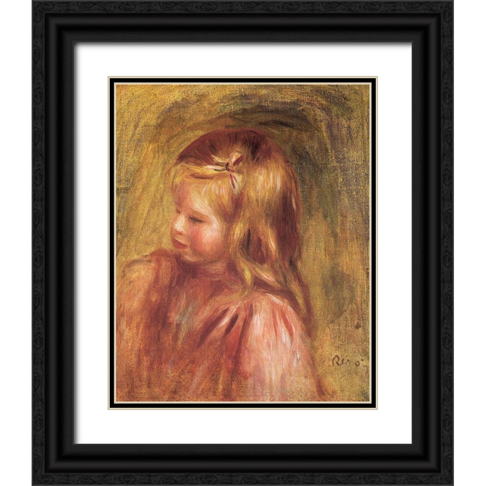 Renoir, Pierre-Auguste 12x14 Black Ornate Wood Framed with Double ...
