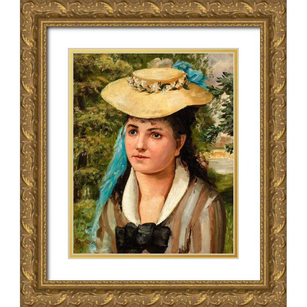 Renoir, Pierre-Auguste 15x18 Gold Ornate Wood Framed with Double ...