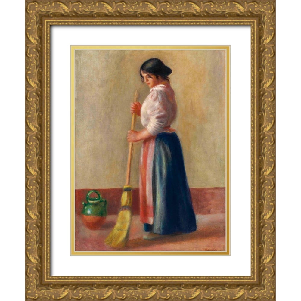 Renoir, Pierre-Auguste 15x18 Gold Ornate Wood Framed with Double Matting Museum Art Print Titled ...