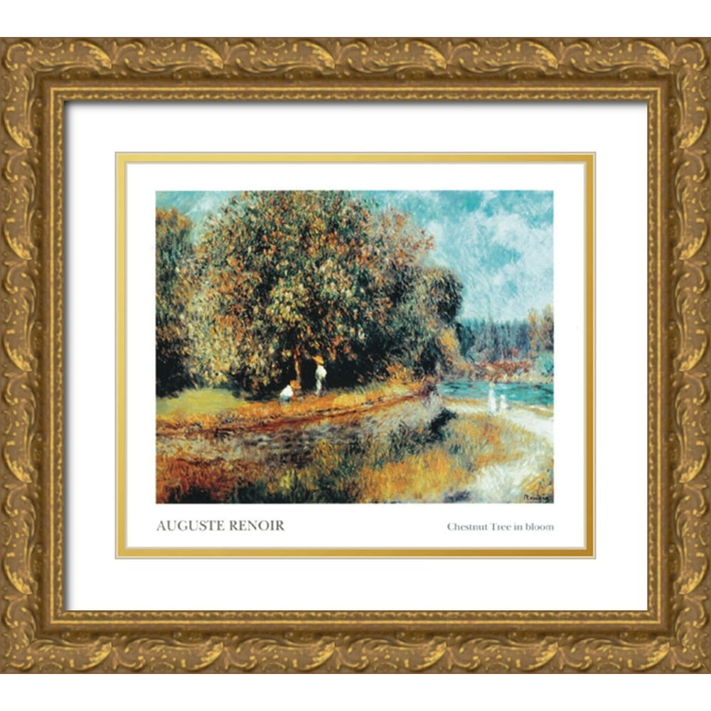 Renoir, Pierre-Auguste 17x15 Gold Ornate Wood Framed with Double ...