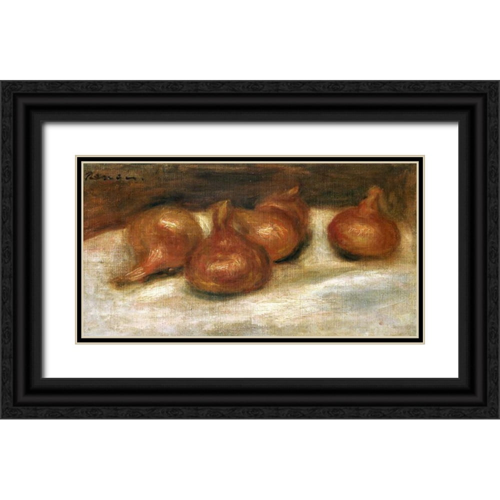 Renoir, Pierre-Auguste 18x11 Black Ornate Wood Framed with Double ...