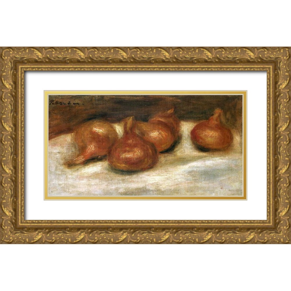 Renoir, Pierre-Auguste 18x11 Gold Ornate Wood Framed with Double ...