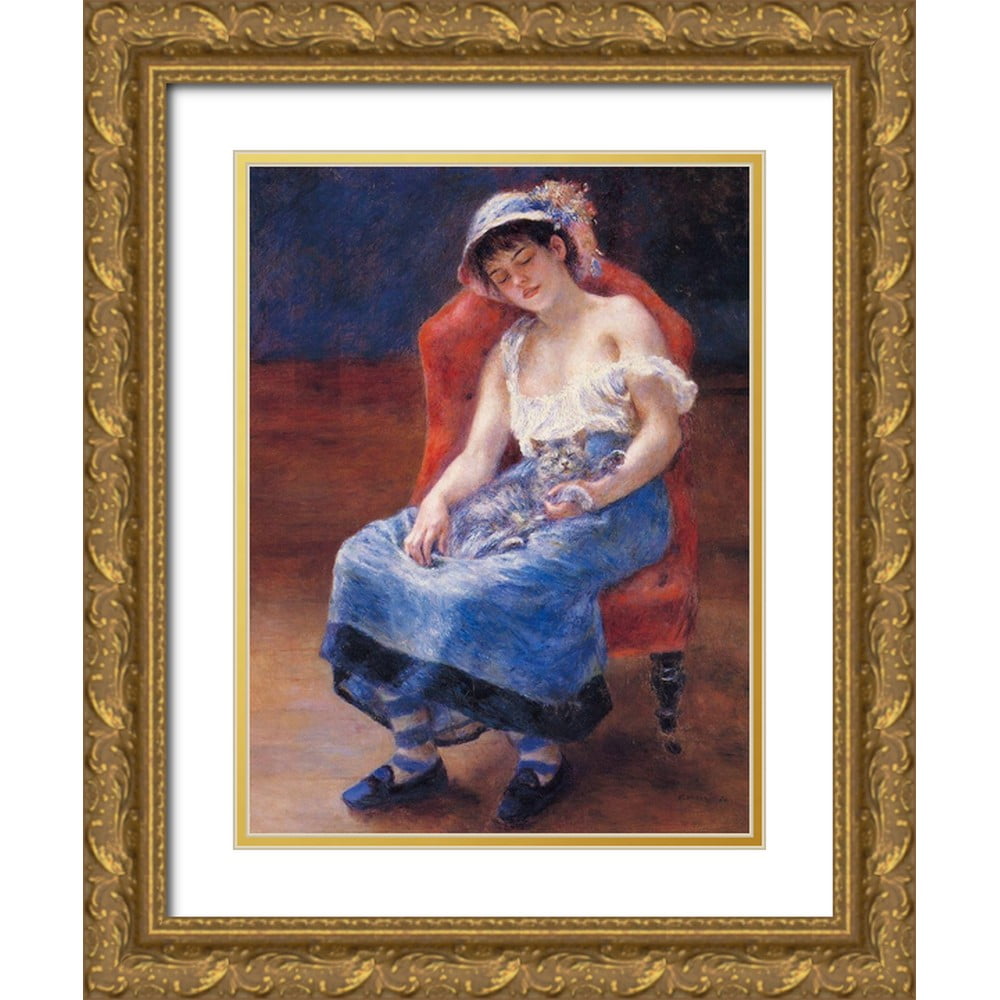 Renoir, Pierre-Auguste 19x24 Gold Ornate Wood Framed with Double ...